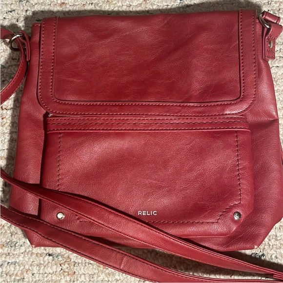 Relic | Bags | Relic By Fossil Evie Flap Crossbody Red Bag | Poshmark